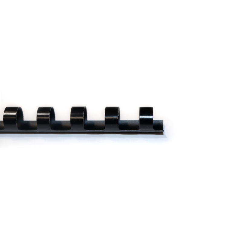 COMB BINDING PLASTIC BLACK A4 10MM 21 RING 100 PER BOX - Duplo Supplies